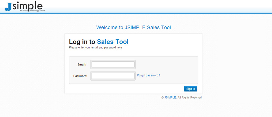 JSIMPLE Sales Tool Tutorial